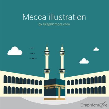 Mecca illustration Free Vector File Download by GraphicMore