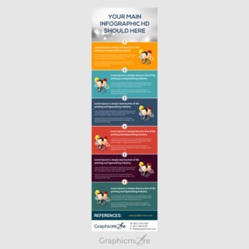 Six Step Process Infographic Template Free PSD Download
