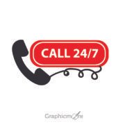 Contact Support Button Free Vector File by GraphicMore
