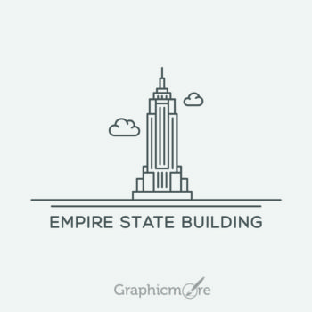 Empire State Building Vector File Free Download by GraphicMore