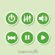 Green Media Player Controls Free Vector File by GraphicMore