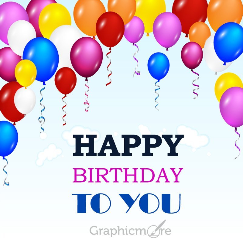 Happy Birthday Greeting Card Design Free Vector File Happy Birthday Greeting Card Design Free Vector File