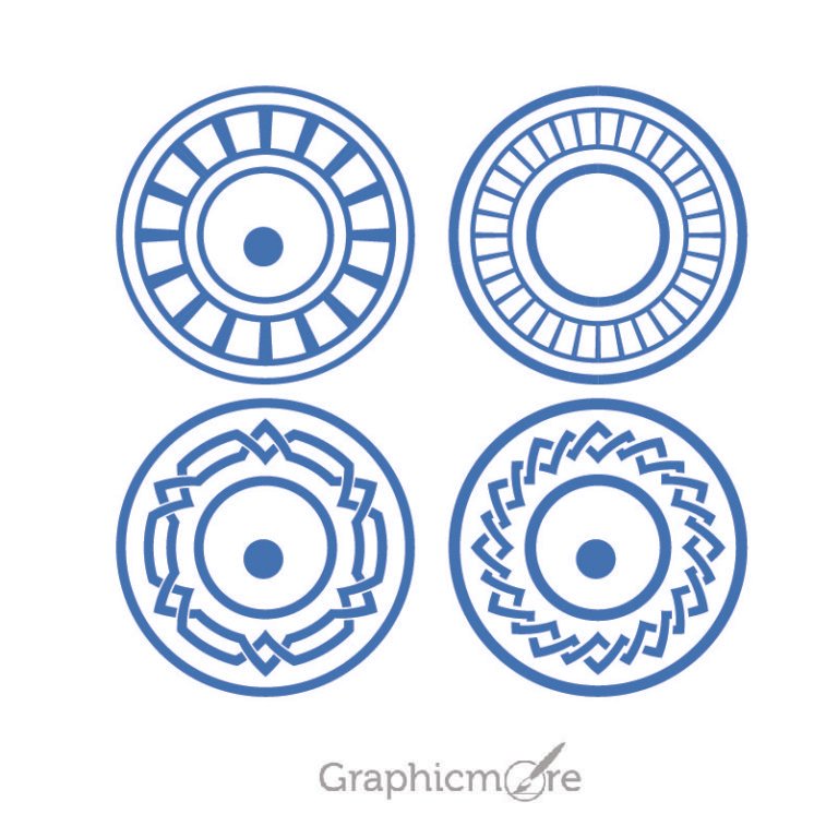Beautiful Decorative Shapes Design Free Vector File Download