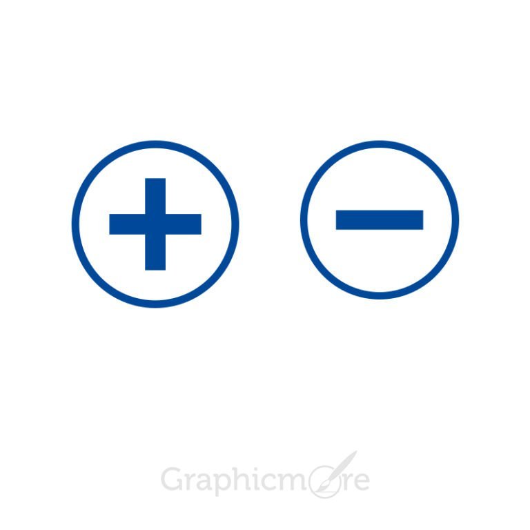 Plus Minus Button PSD Template Download by GraphicMore