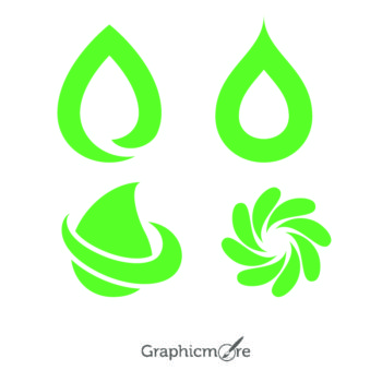 Random Green Shapes For Logo Design free Vector Download
