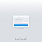 Wrong Password Login Form Free PSD File Download