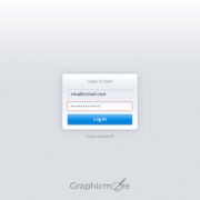 Wrong Password Login Form Free PSD File Download