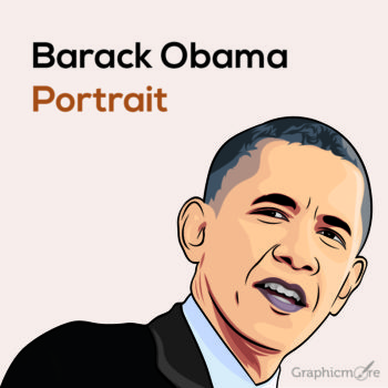 Barack Obama Portrait Free Vector File Download by GraphicMore
