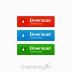 Download Buttons Design in 3 Different Color Free PSD File