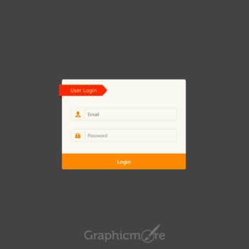 Simple Login Form Design Free PSD File Download
