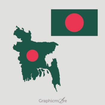 Bangladesh Flag and Map Design Free Vector File Download
