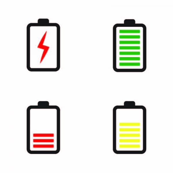 Phone Battery Icon Collection Design Vector Free Download