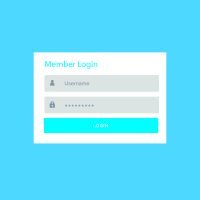 Blue Login Form UI Design For Website And Application