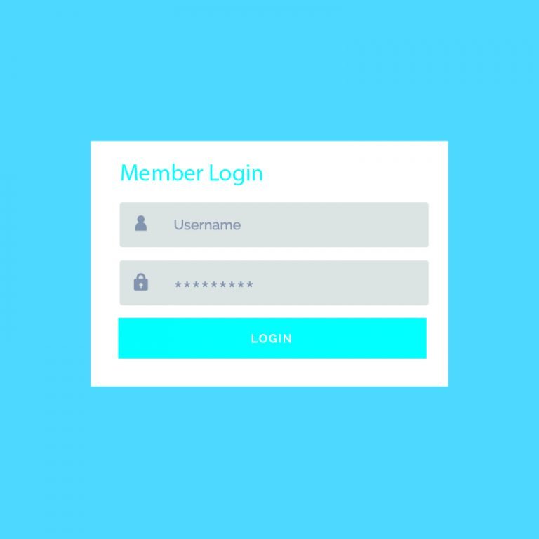 Blue Login Form UI Design For Website And Application Blue Login Form UI Design For Website And Application
