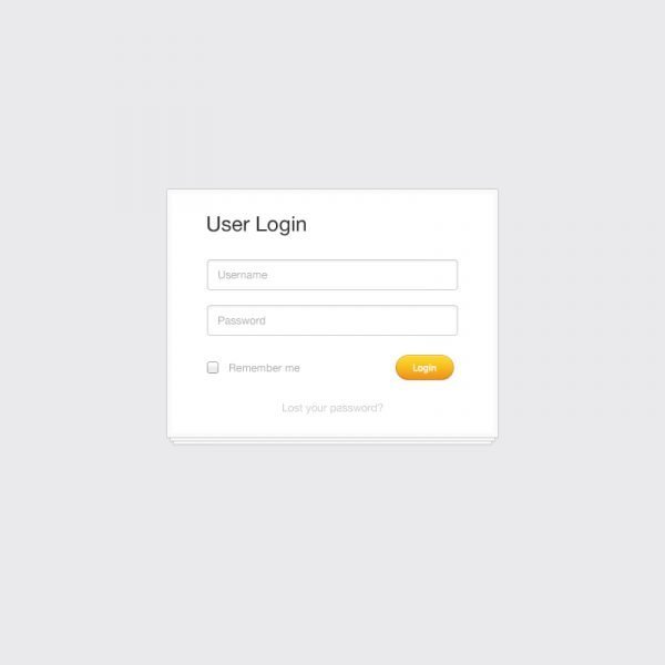 Clean User Login Form PSD Template Design Free Download