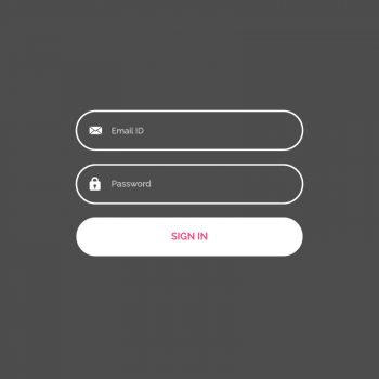 Minimal Flat Login Form UI Template Vector Design
