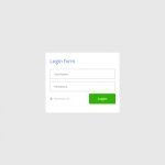 Login Form Design with Green Buttons Free PSD Download