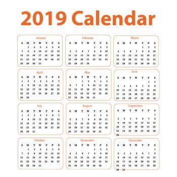 2019 Calendar Free Vector Corporate Design Download