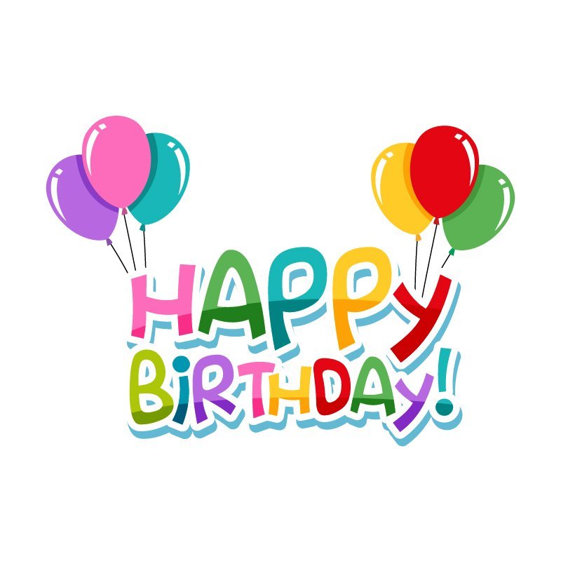 Happy Birthday Card With Colorful Balloons Vector Download Happy Birthday Card With Colorful Balloons Vector Download