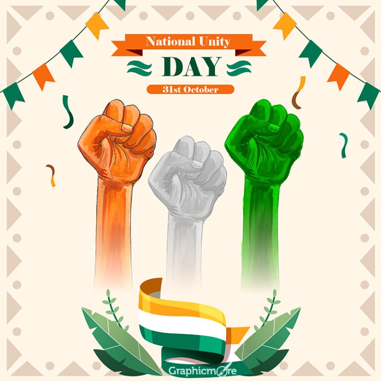 31st October National Unity Day Template free vector download