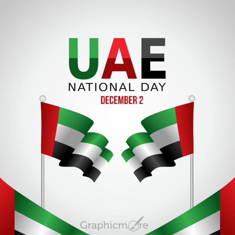 UAE National Day template free download in the vector file