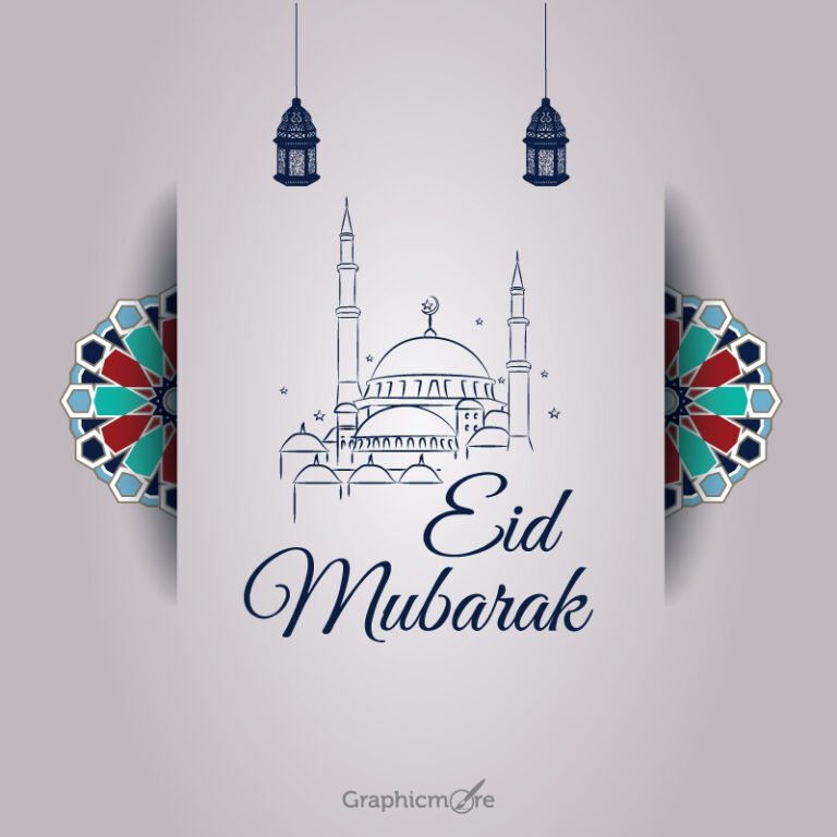 Beautiful and Elegant Eid Mubarak Greeting Banner Template free ...