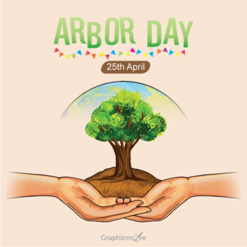 Arbor Day 25th April Templates free download in the vector format
