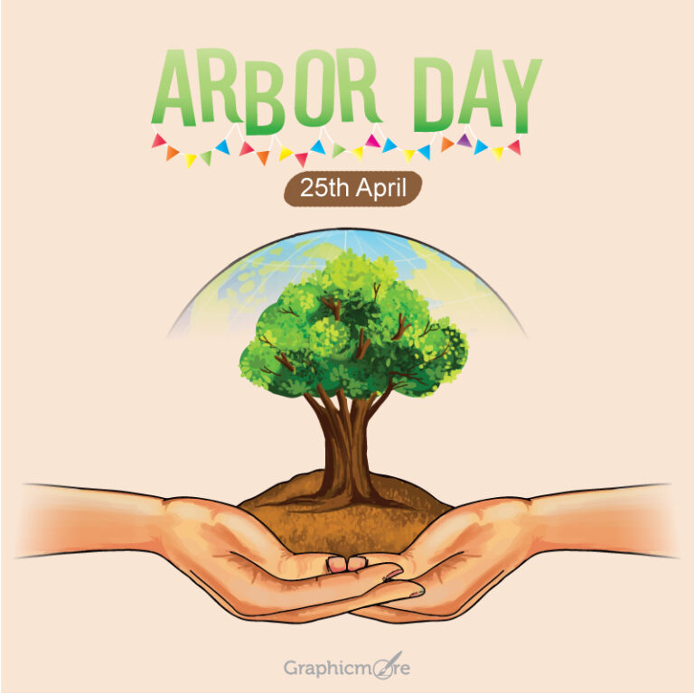 Arbor Day 25th April Templates free download in the vector format