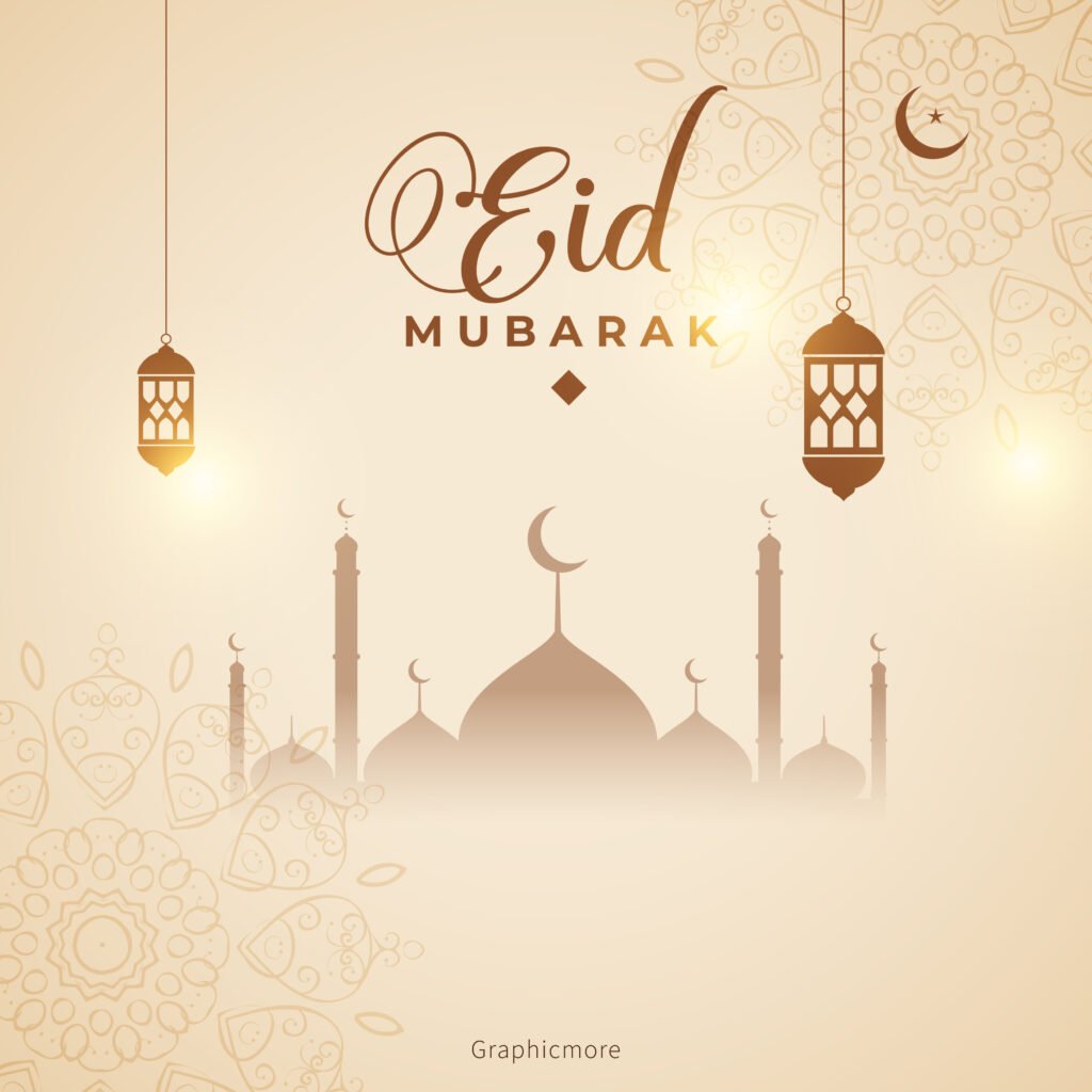 Eid Mubarak 2025 Template free download in the vector format