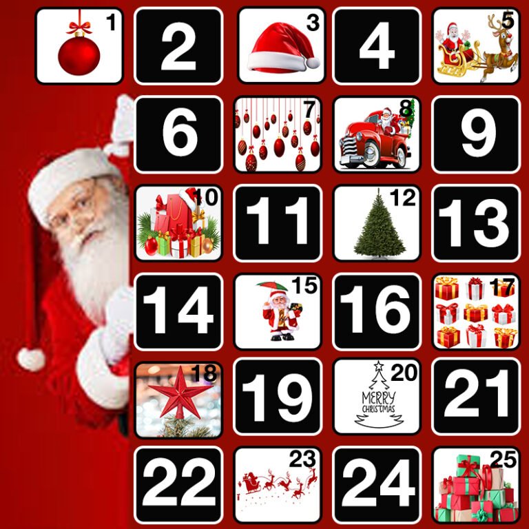 Christmas Advent Calendar or Poster Winter Holidays Design - Download ...