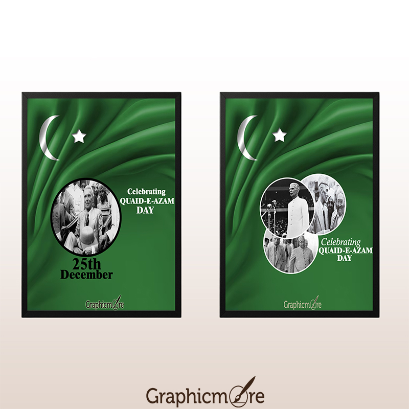 Happy 25th December Quaid Day Poster Design - Download Free Vectors ...