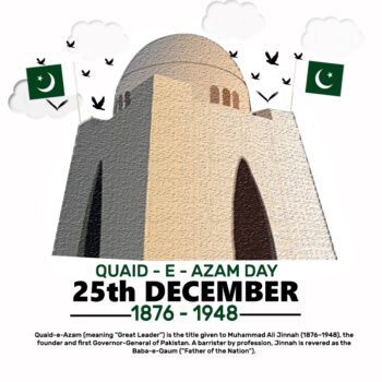 Happy 25th December Quaid Day Poster Design - Download Free Vectors ...