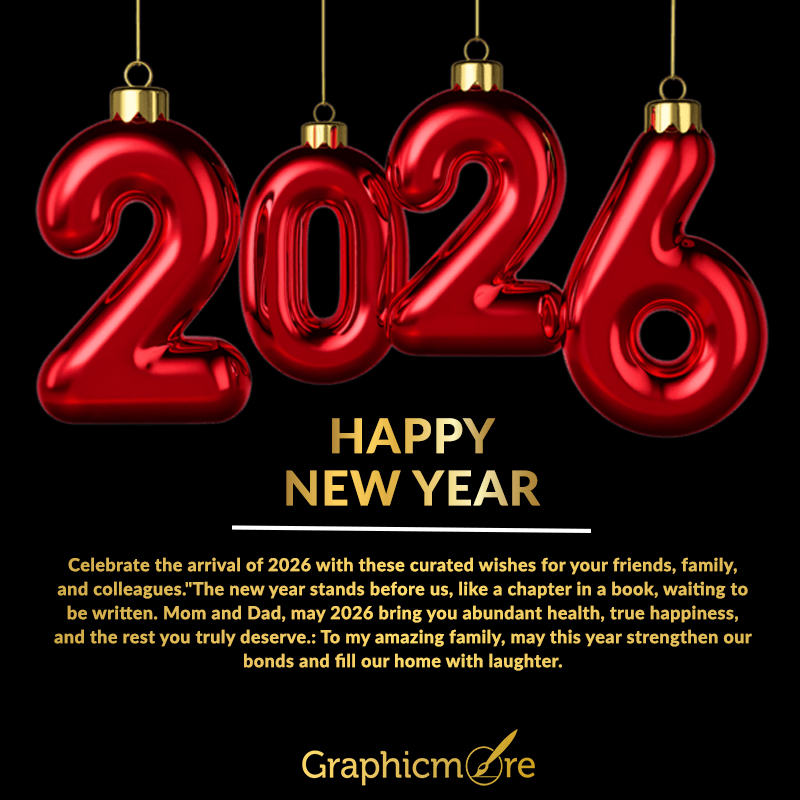 Happy New Year 2026 Wishes Images - Download Free Vectors, Free PSD ...