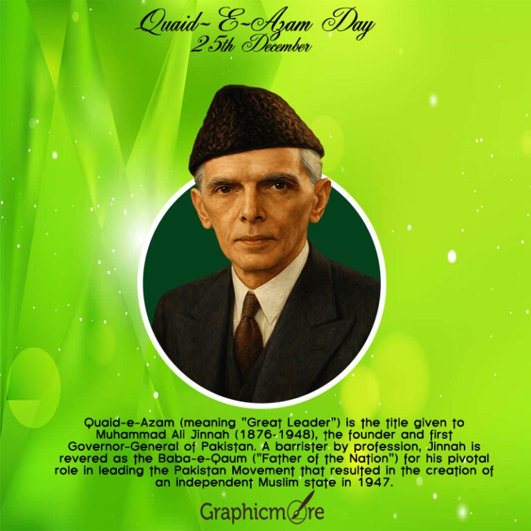 Quaid E Azam PNG Picture Happy Quaid E Azam Day Psd Template - Download ...